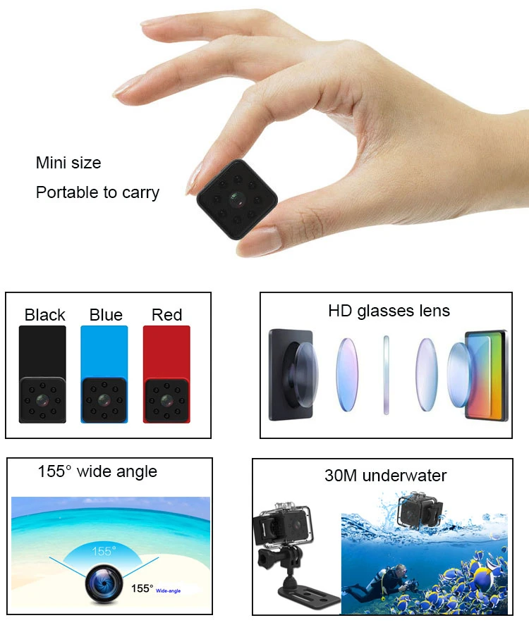 SQ13 SQ23 Mini Wireless CCTV Camera - Waterproof 30M, Full HD 1080P ...