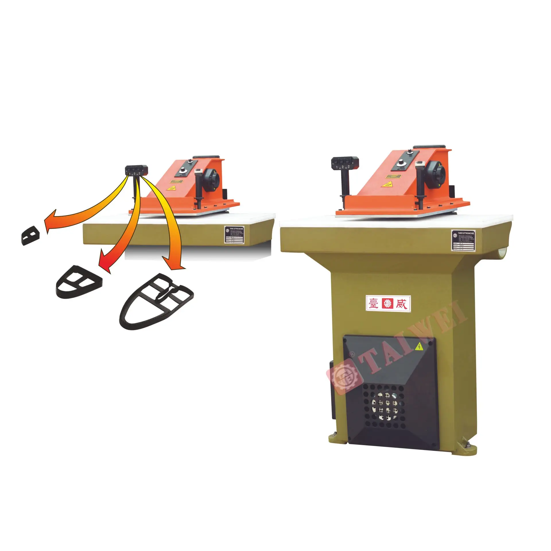 Hydraulic Swing Arm Hat Cap Press Die Cutting Machine Mask Cutting ...