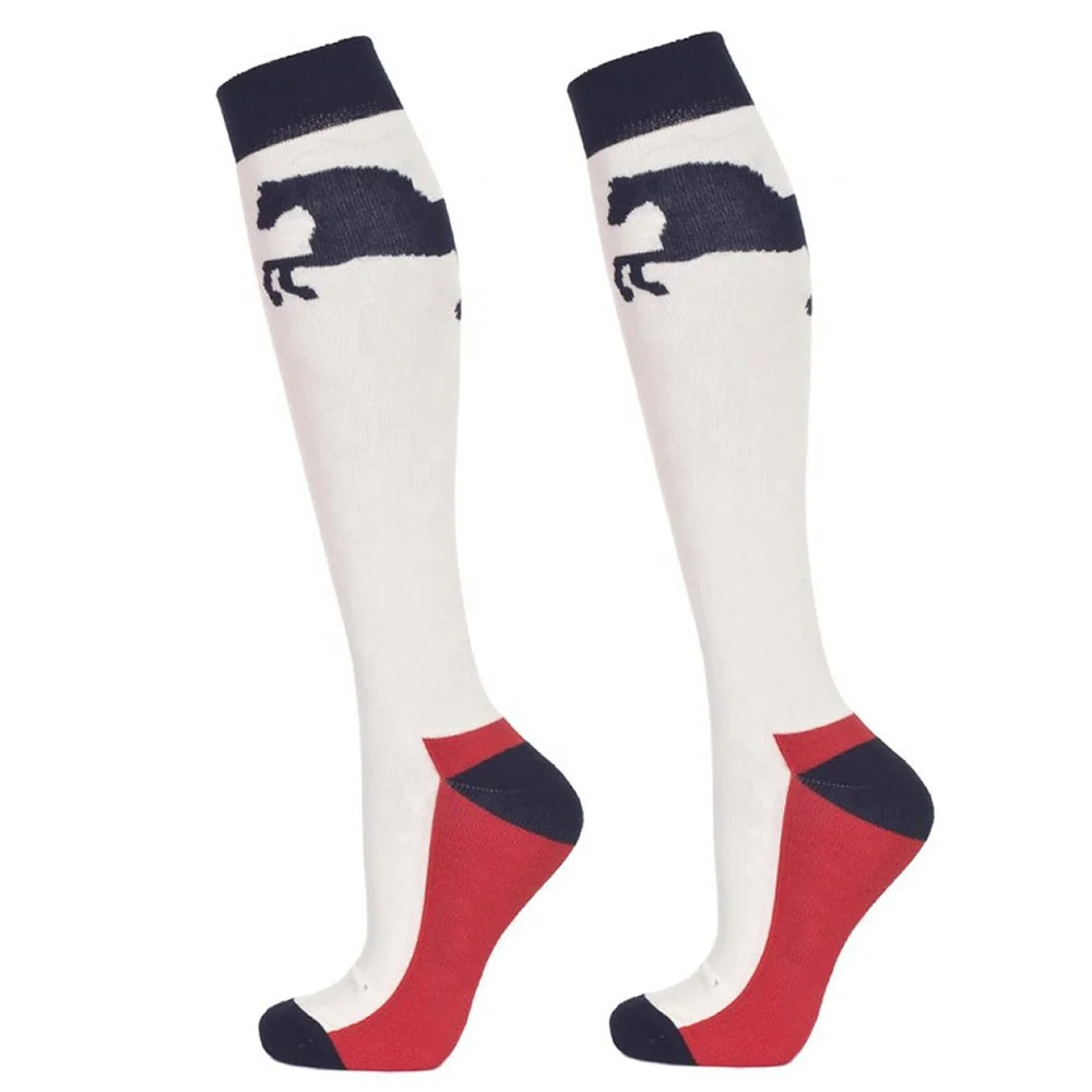 EW Custom Cotton Knitting Knee High Horse Riding Socks