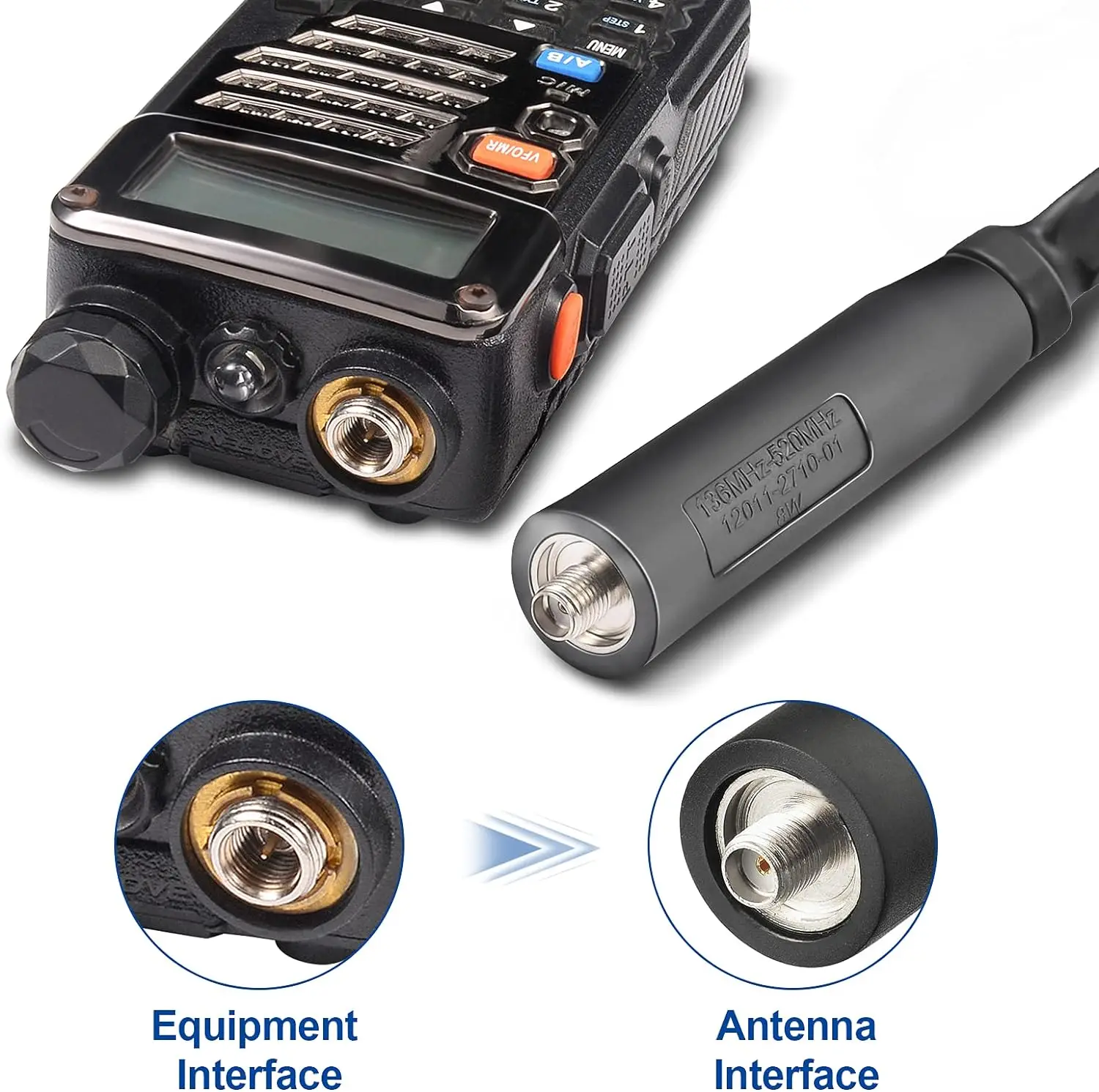 Baofeng Tactical Antenna Dual Band Vhf Uhf Foldable Antenna 108cm For ...