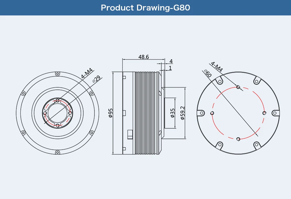 Product - CubeMars G80 Large Center Hole Low Cogging Integrate with ...