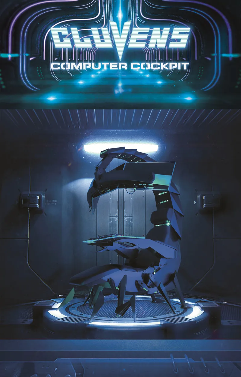 CLUVENS Reclining Scorpion PC Gaming Chair for 3 Monitors ODM