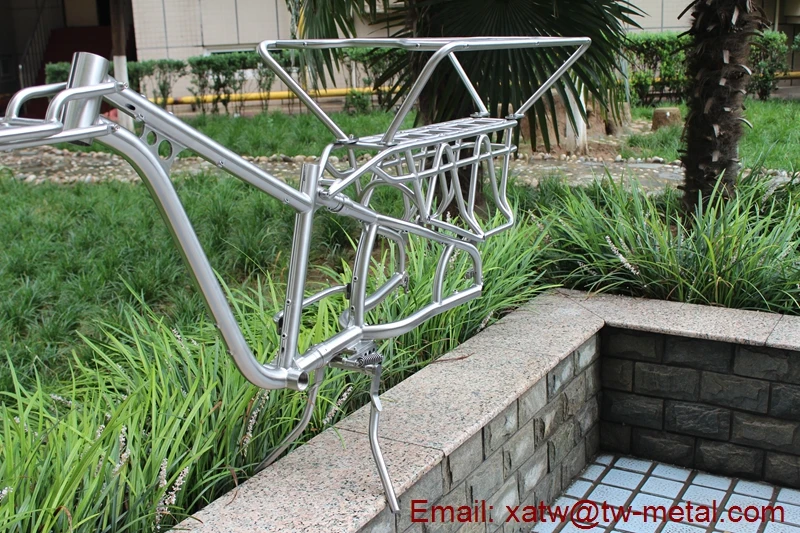 Ti Cargo Bike Frame with Couplers - Durable Titanium Fat Bike