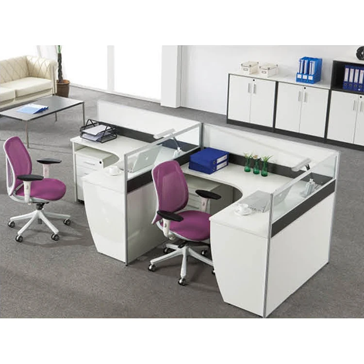 Wooden Office Table Design Office Cubicle Design 4 Way Workstation ...