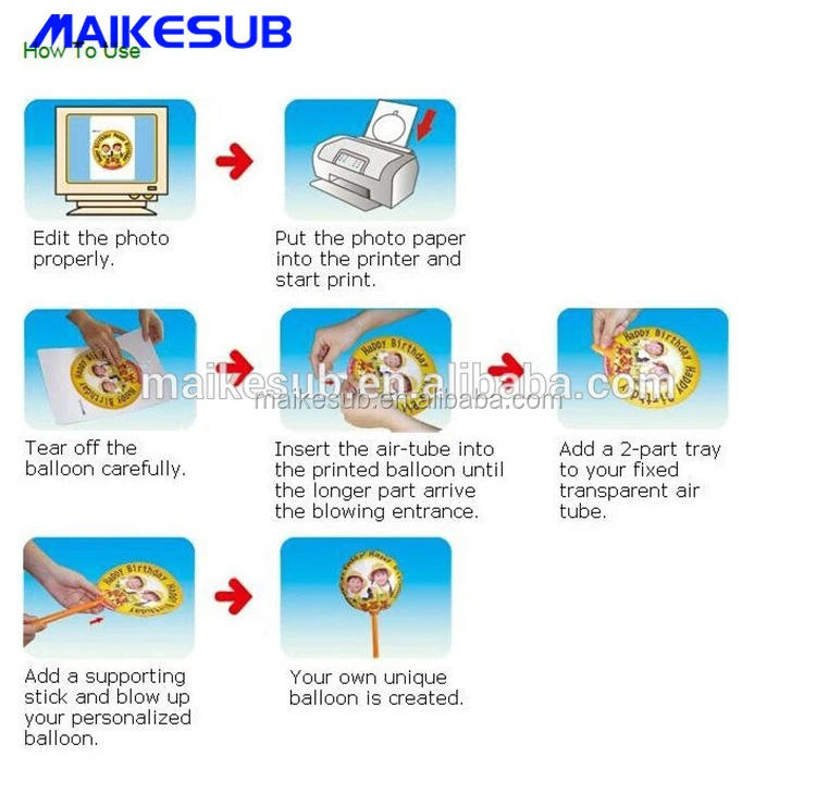 A4 A3 Inkjet Party Balloon - DIY Printing for Festivals