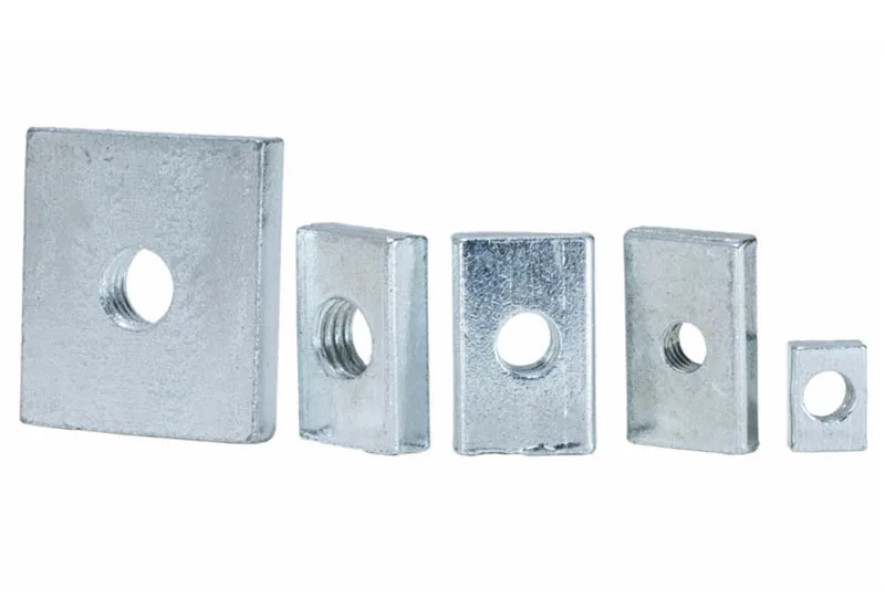 M3 - M20 Galvanized Steel Square Rectangular Nuts