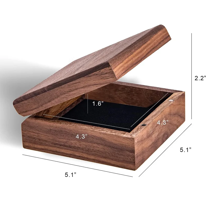 Durable Square Wooden Keepsake Box with Hinged Lid - Customizable ODM