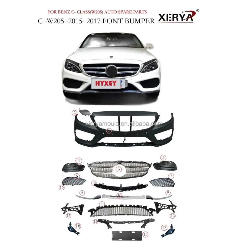 High Quality Mercedes C-class W205 (2015-2018),Front Bumper Assist ...