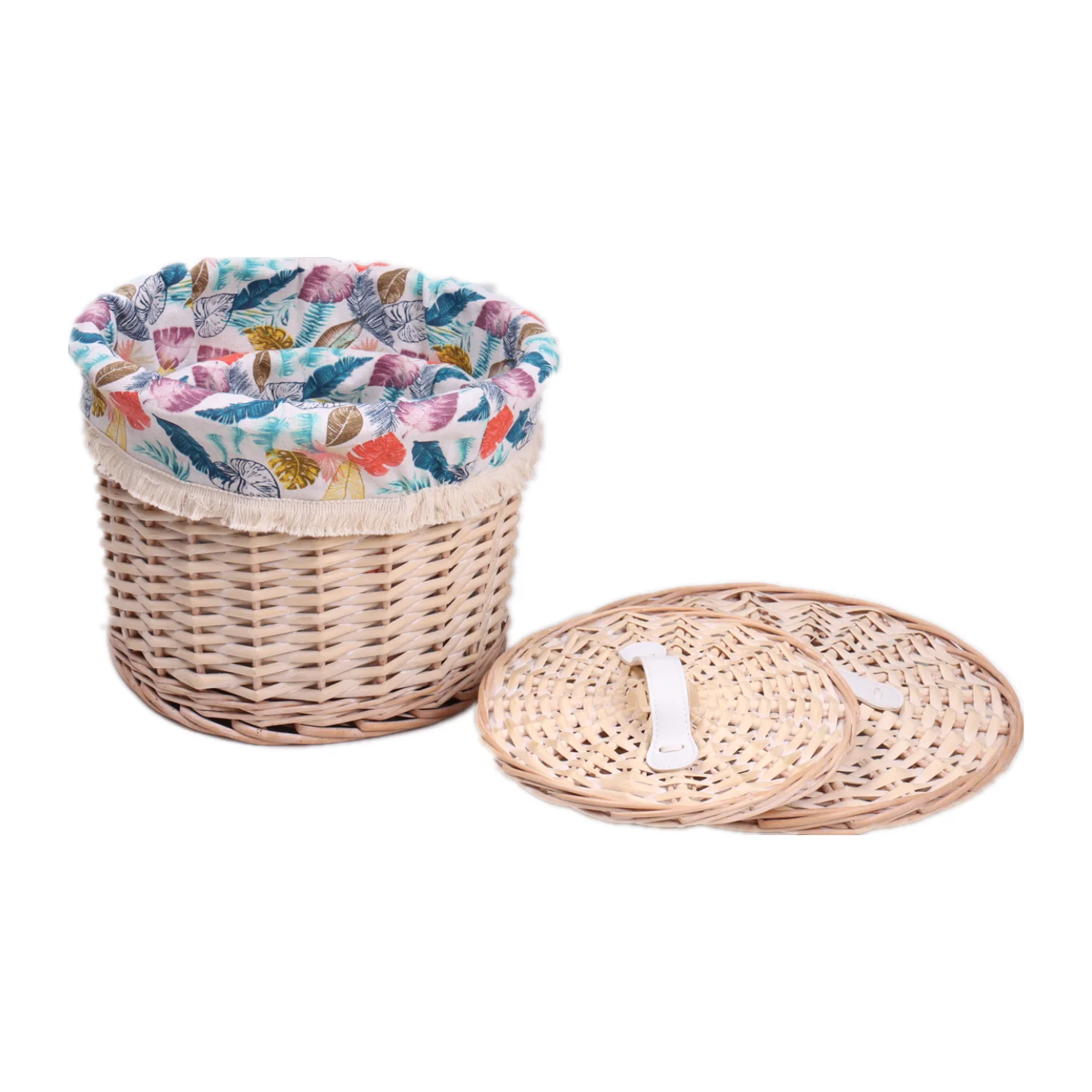 Pretty Small Round Wicker Storage Box With Lids For Home Storage ...