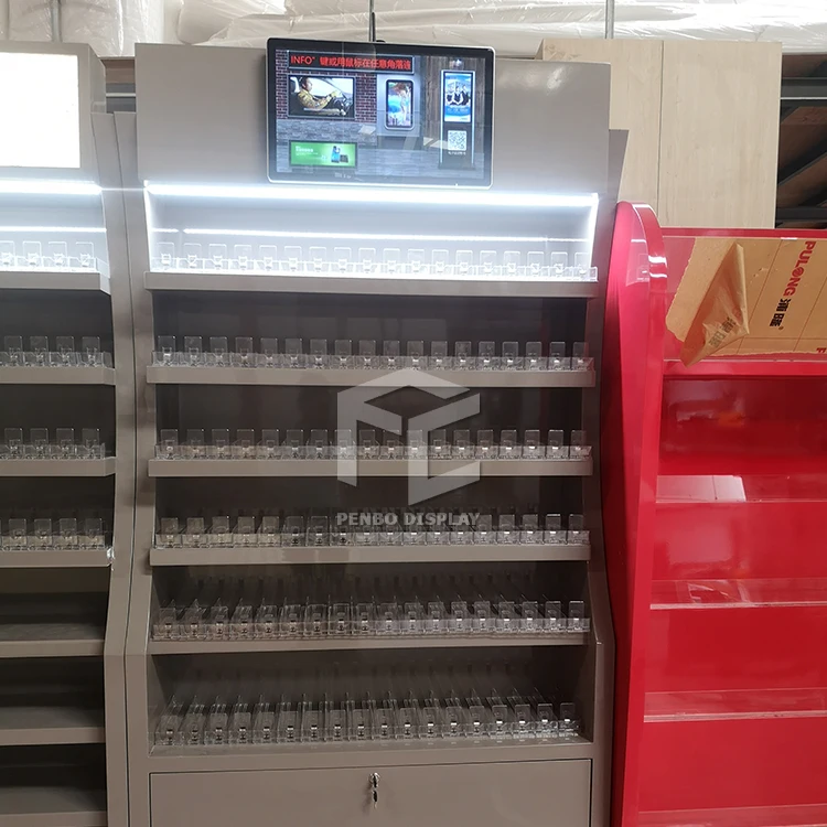 Floor Standing Commercial Cigarette Display Cabinets - Buy Led ...