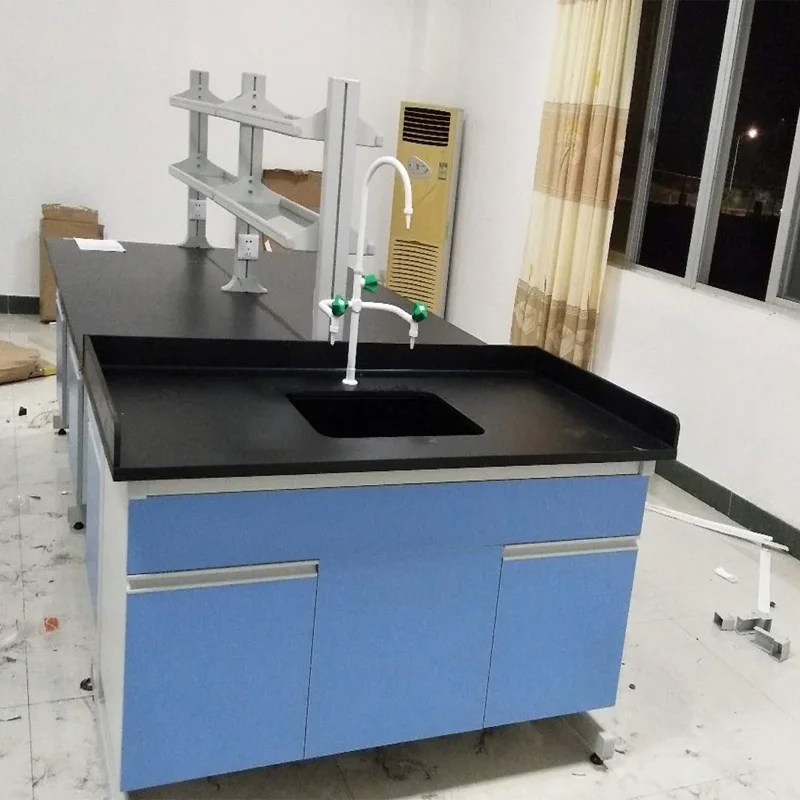 Equipo de laboratorio de Metal azul, escritorios de laboratorio, banco ...