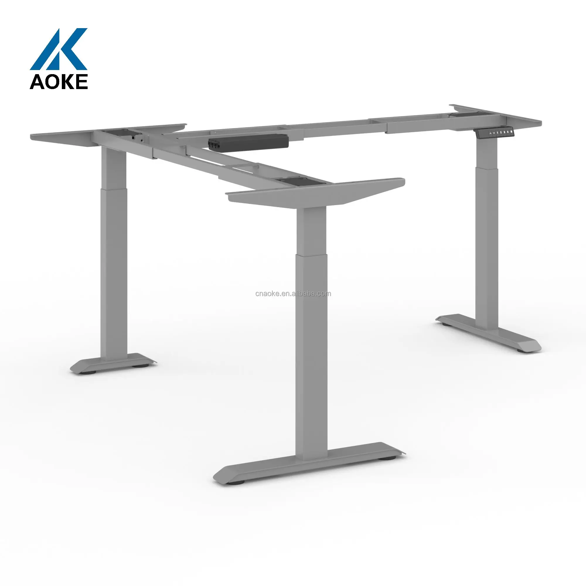 Modern Office Adjustable Height Glass Desk Motorized Adjustable Height ...