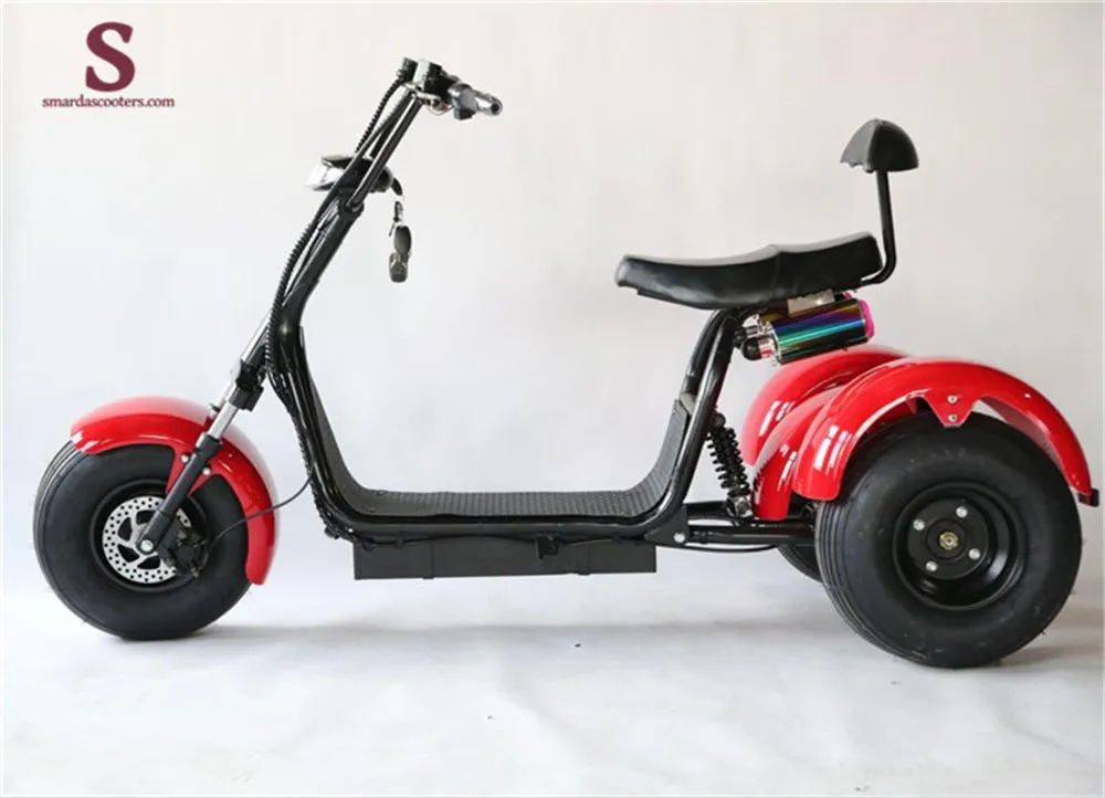 Smarda Elektrische Scooter Citycoco Voor 3 Wiel Fat Tire Driewieler ...