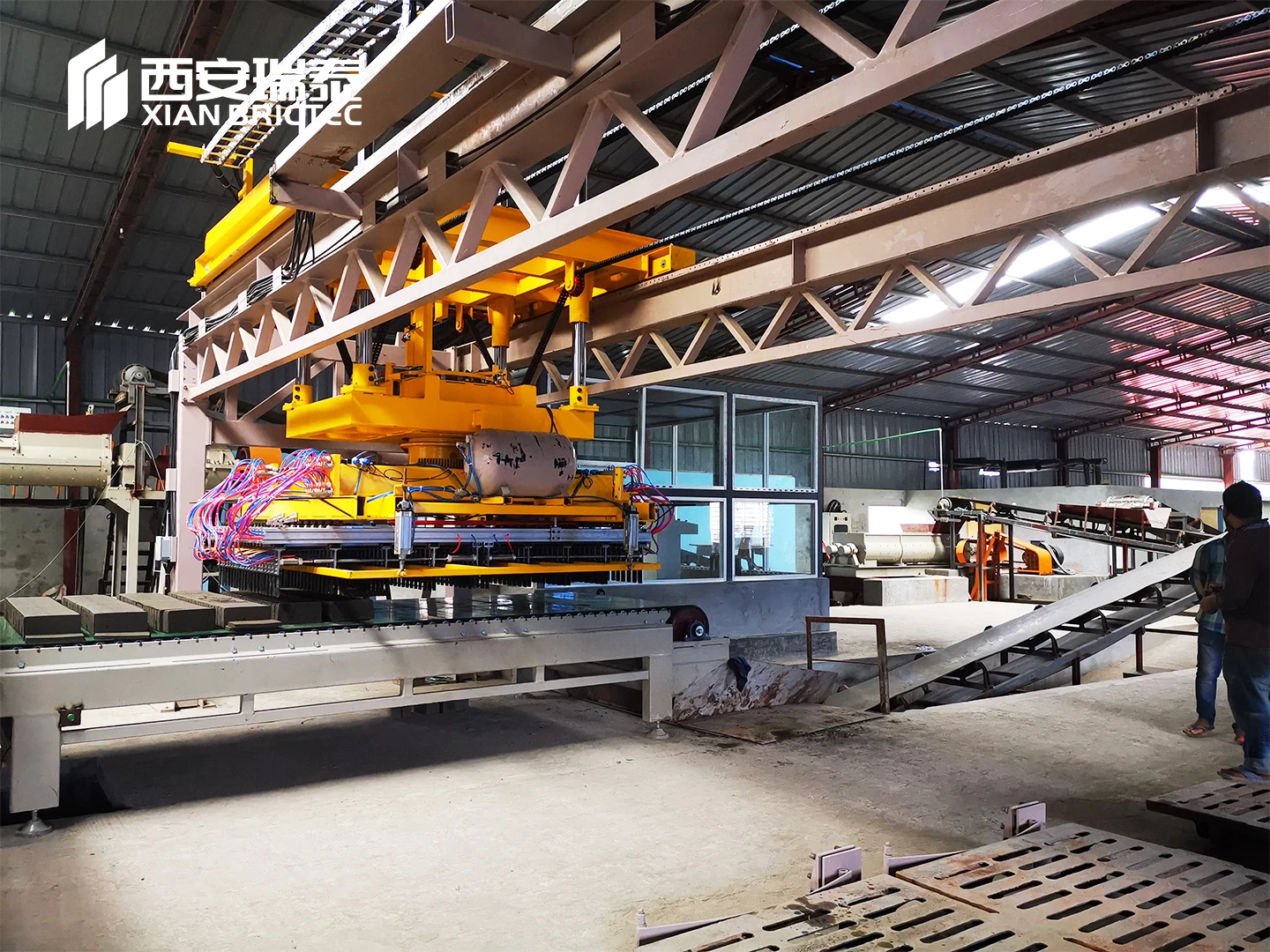 Labor Saving Automatic Brick Stacking Machine Brick Stacker Setting ...