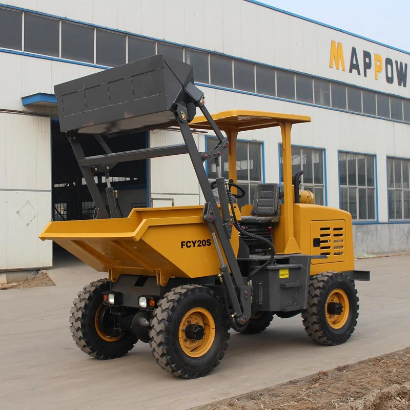 2 Tons Mini Wheeled Farm Tractor Dumper Hydraulic Mini Dumper