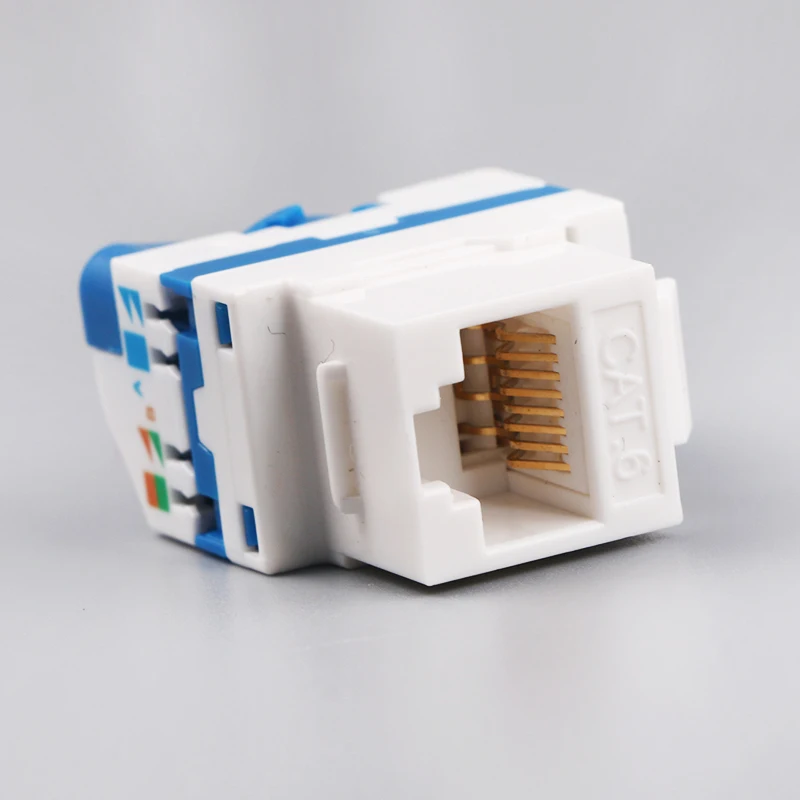 Utp Cat5/cat5e/cat6 Keystone Jack Safelectron Rj45 180 Degree Network Keystone Jack Toolless ...
