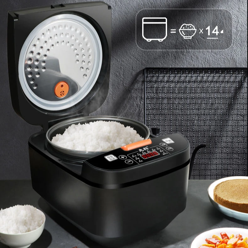 5 Liter Rice Cooker Black Non-stick Pan With Automatic Power Off Ricco ...