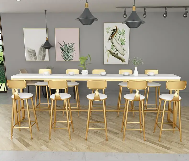 Multi Size Simple Bar Table And Chair Combination Of Modern Simple Iron ...