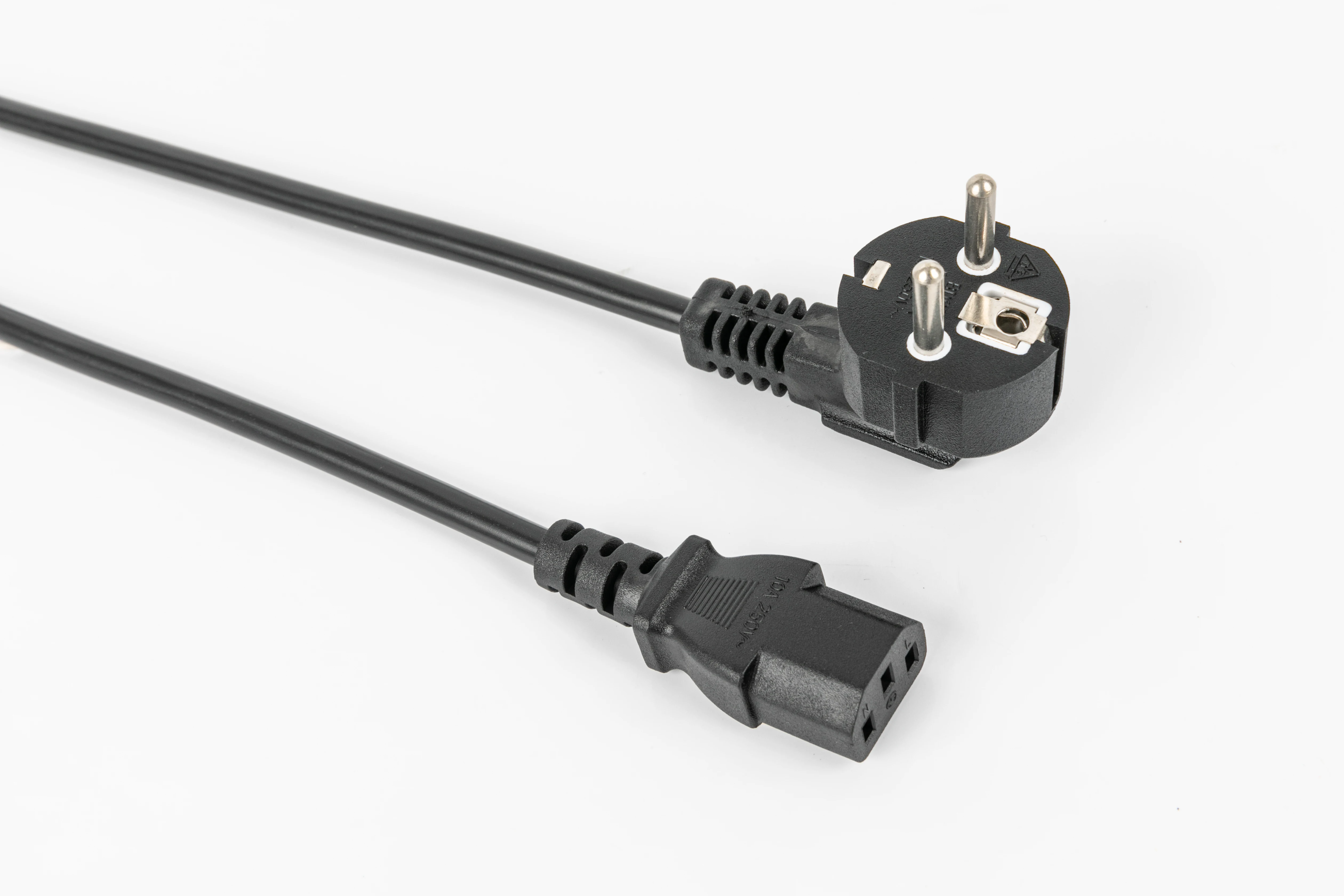 European Standard Eu Male Power Cable Schuko Plug To Iec C13 Ends Vde ...