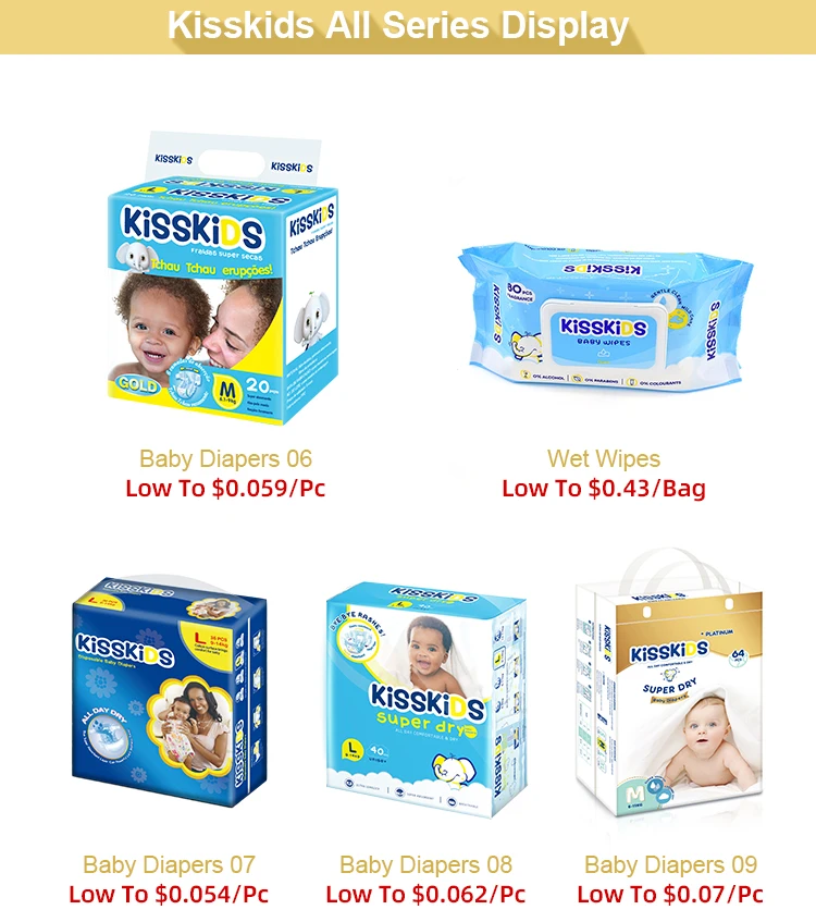 Kisskids Custom Dry Cotton Disposable Diapers Cheap Baby Nappies - Buy ...