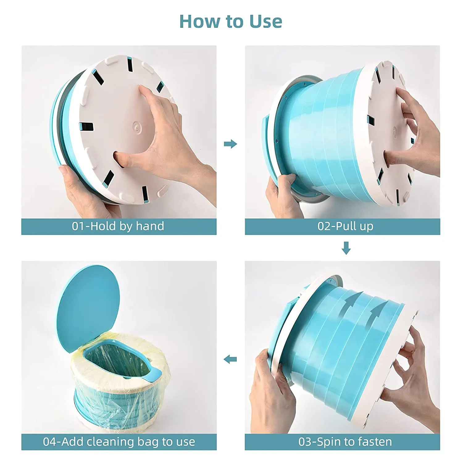 Portable Travel Potty Chair Toilet Foldable Kids Toilet Seat For Boys ...