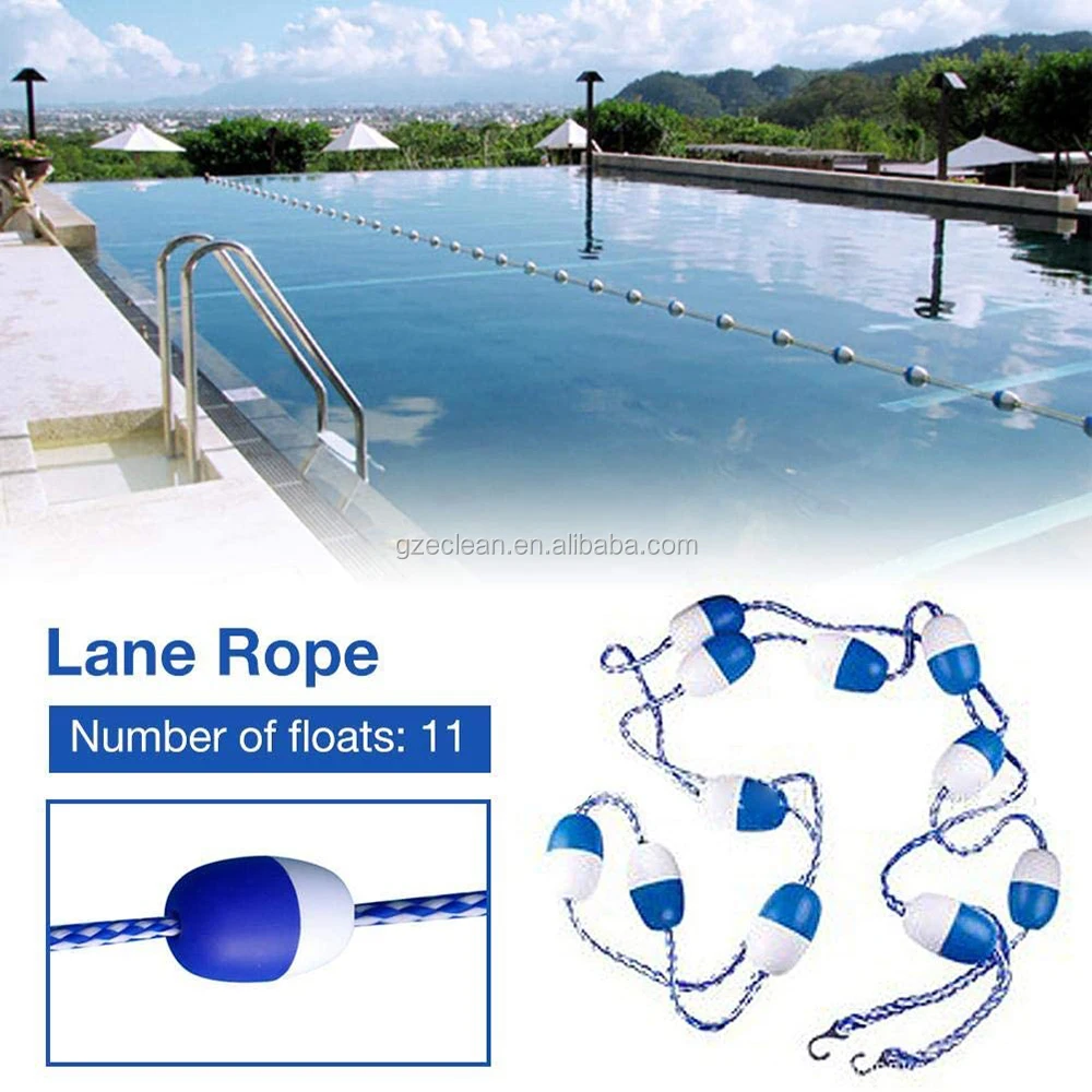 7cm Plastic Swimming Pool Safety Divider Rope Float Line with 2 Pre ...