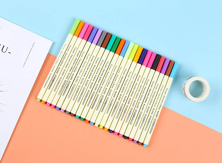 Art Supplier 24 Colors Colouring Fineliner Marker Pen| Alibaba.com