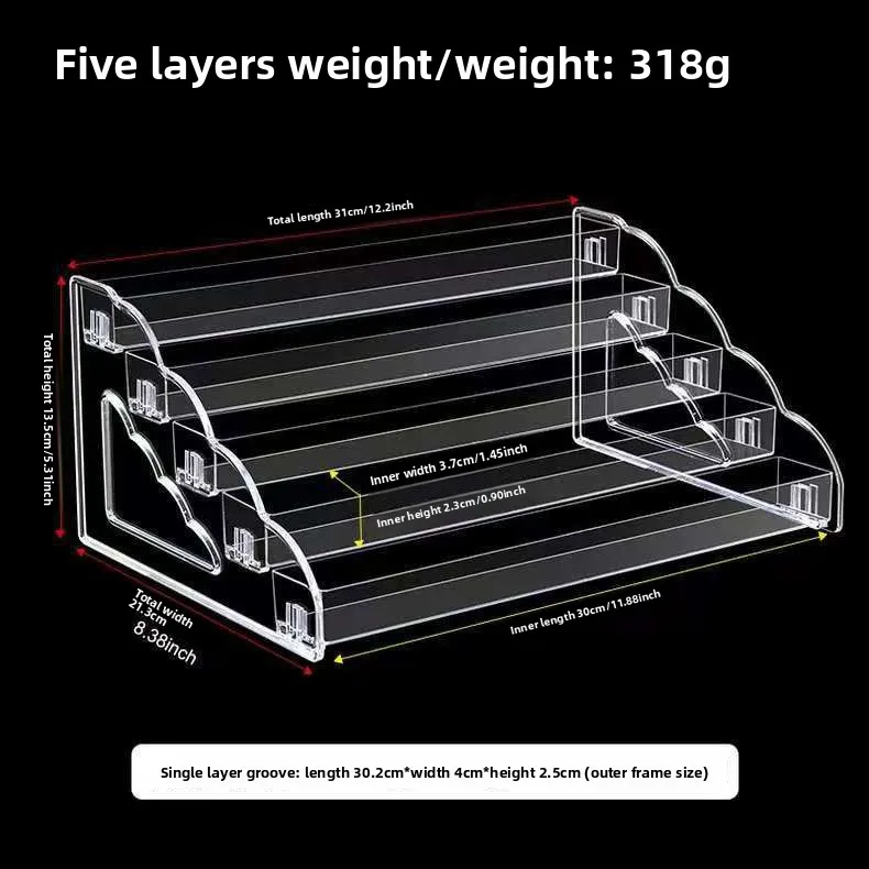 Modern Eco-Friendly Multi-Layer Acrylic Display Stand Transparent ...