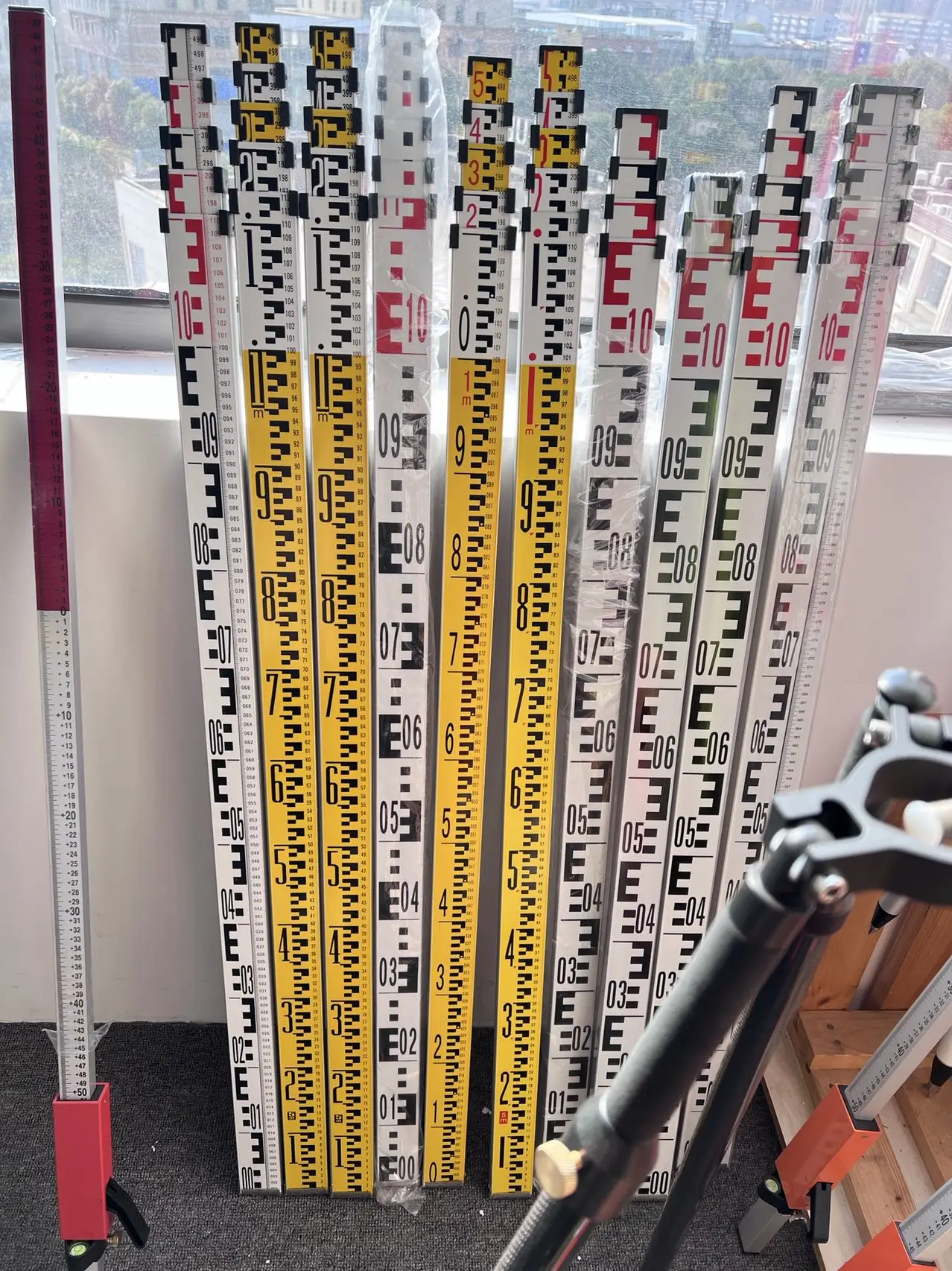 Telescopic Aluminum Surveying Leveling Staff - Customizable