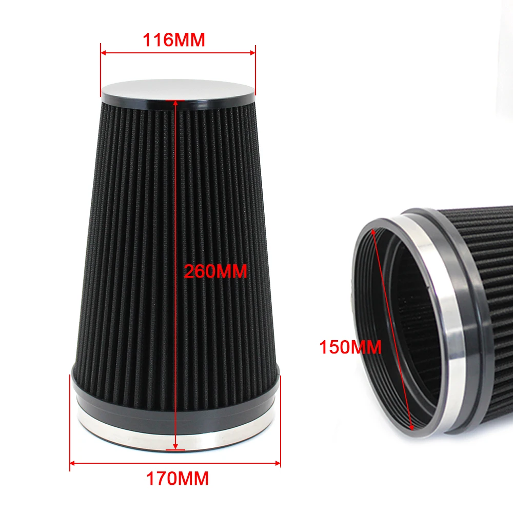 Air Filter 5.9inch 150mm Universal Fits For Cold Air Intake High Flow ...