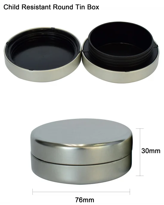 Custom Embossed Child Proof Tin Cans - Recyclable & Secure