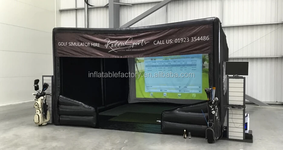 Indoor Sport Inflatable Screen Golf Simulator Enclosure Tent - Buy Golf ...
