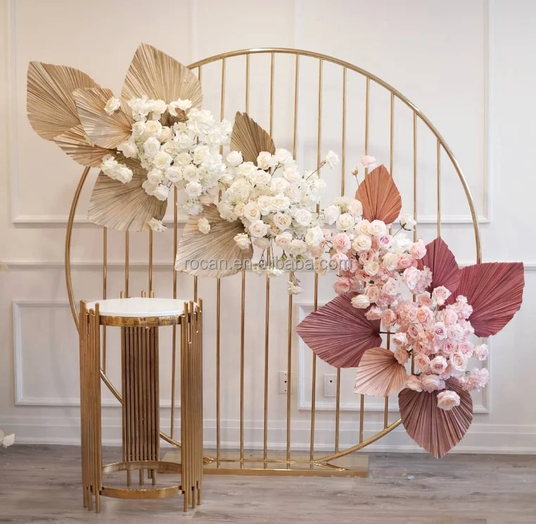 Gold Metal Frame Wedding Backdrop Wedding Decoration Event Party Stage ...