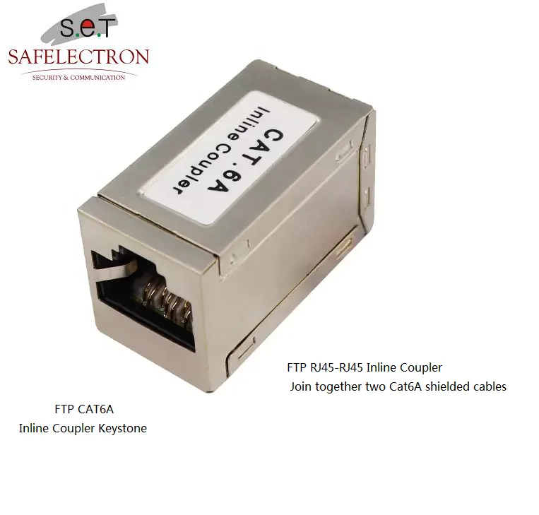 Shielded Cat6a Rj45 In-line Coupler Female Keystone Jack High ...