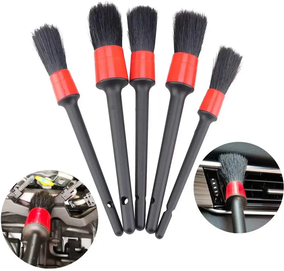5pcs Car Detailing Brush Auto Cleaning Brushes Universal Wheel ...