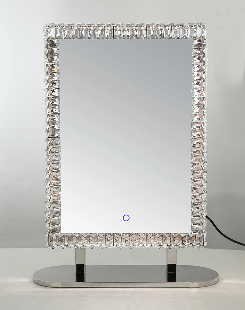 2018 Modern Design Hot Selling Led Illuminated Crystal Bathroom Mirror ...