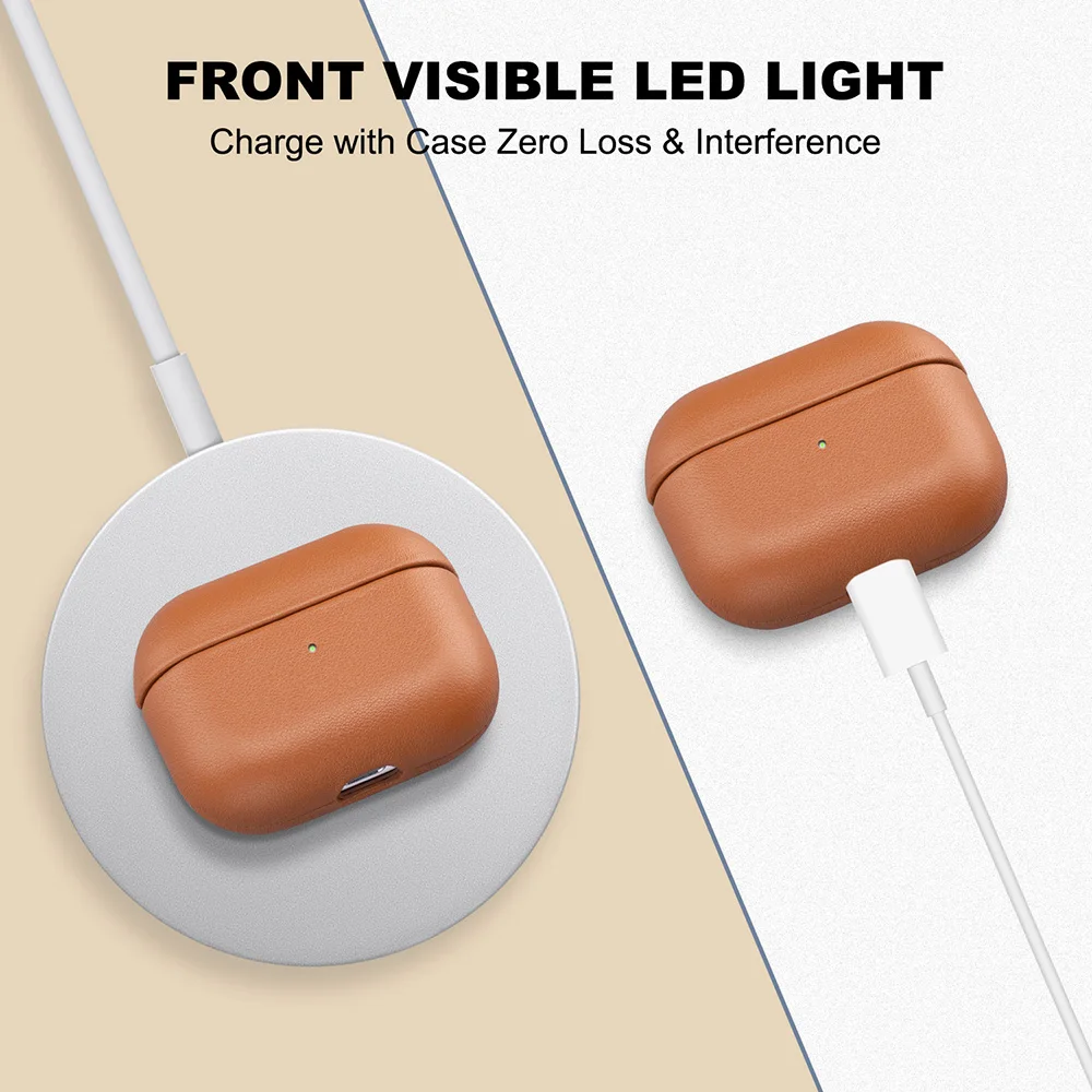 For Airpods Pro Leather Covers Luxury Leather Earphone Case For Airpod ...