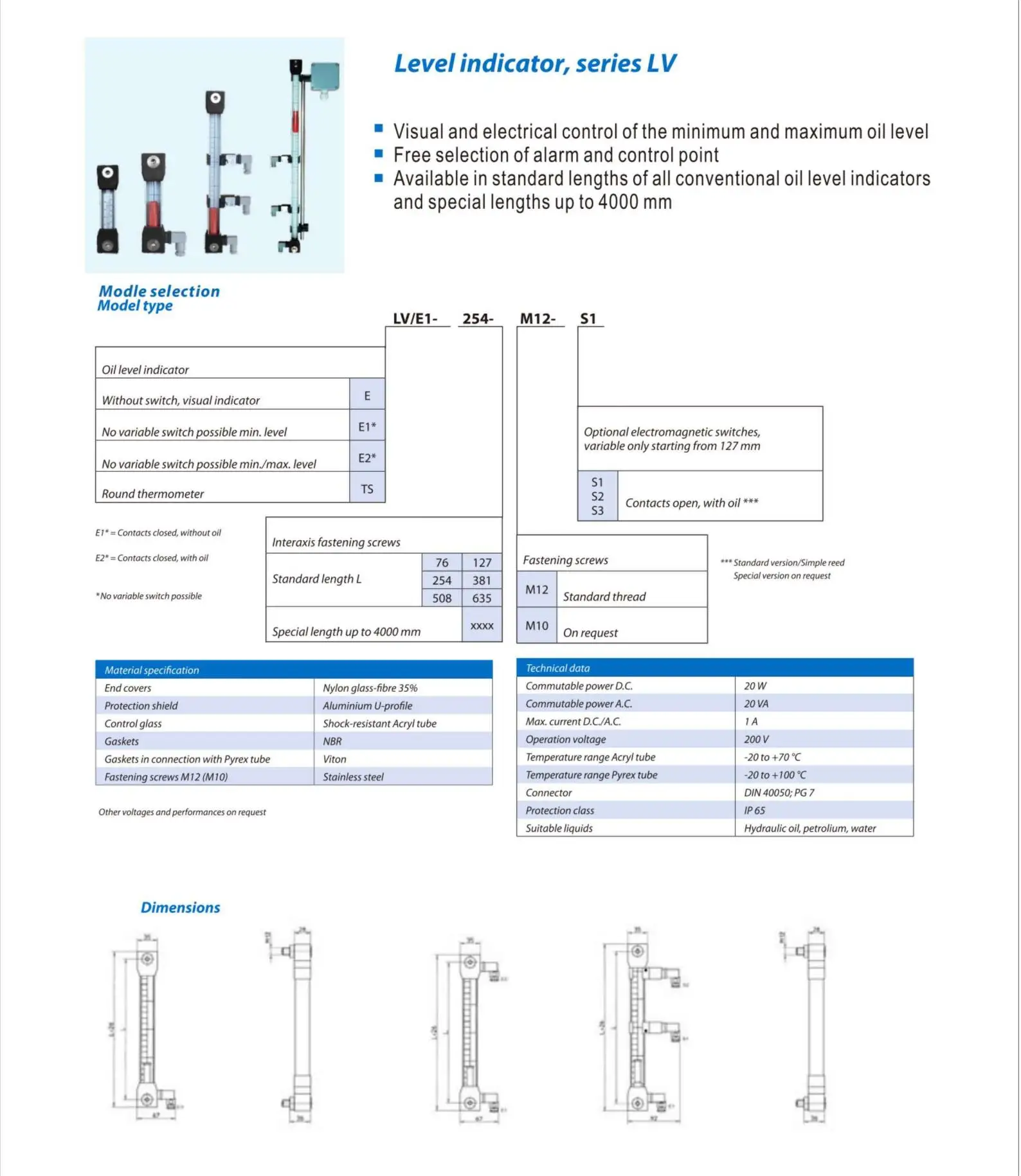 Oil Level Indicator Diesel Tank Level Indicator For Hydraulic Oil Tank ...