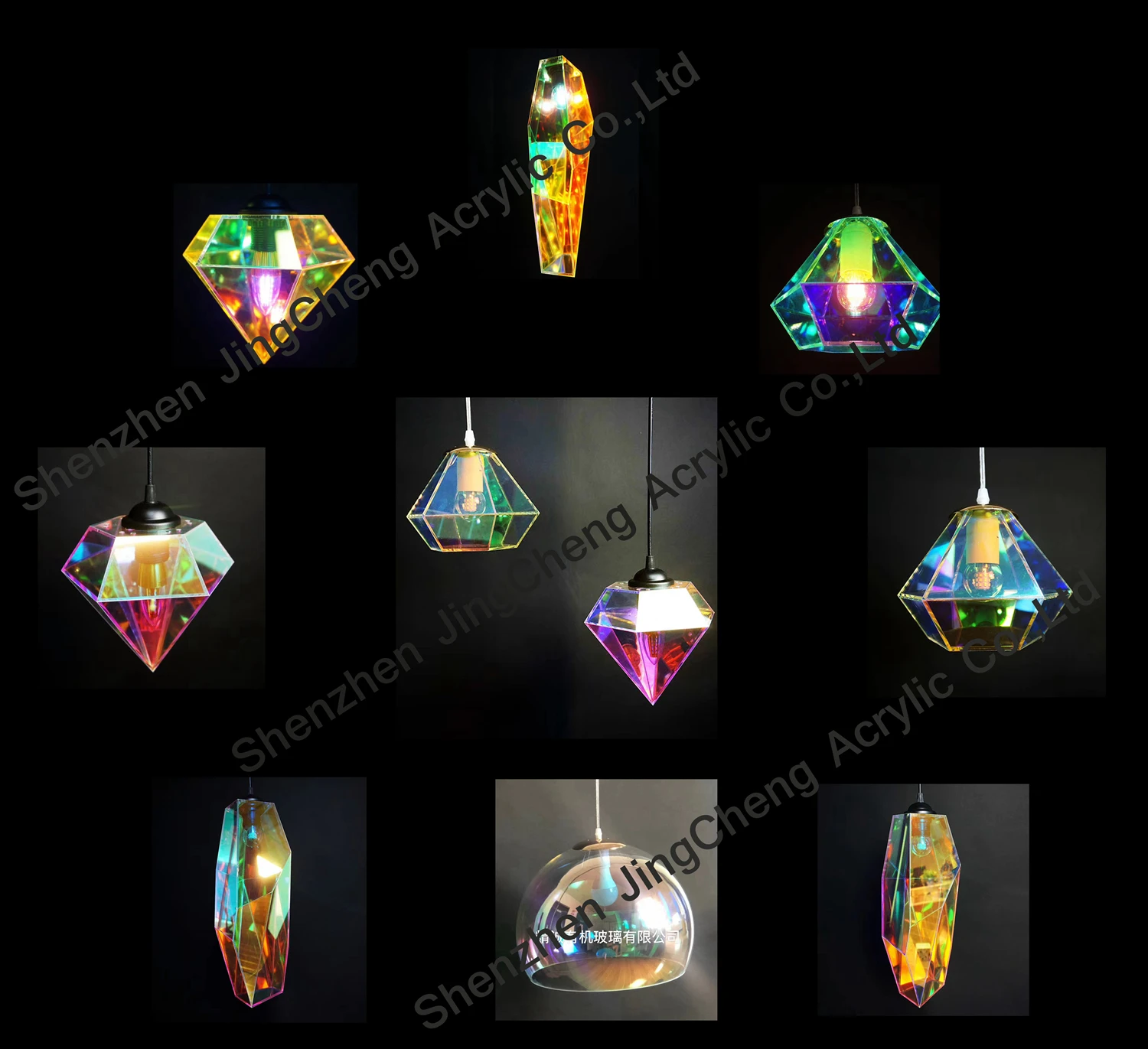 OEM Countertop Free Standing Rainbow Acrylic Light Cover