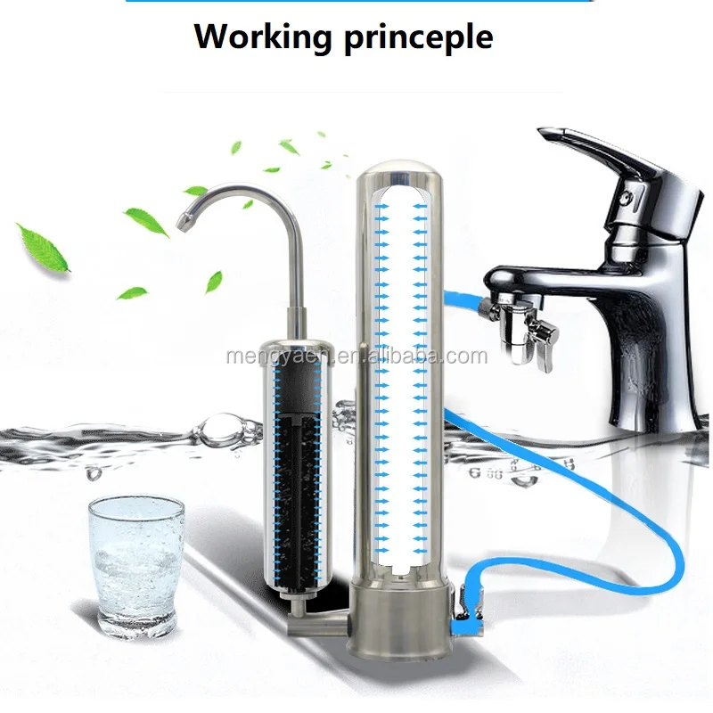 304 Stainless Steel Counter Top Water Filter with 2 Stages Purification ...