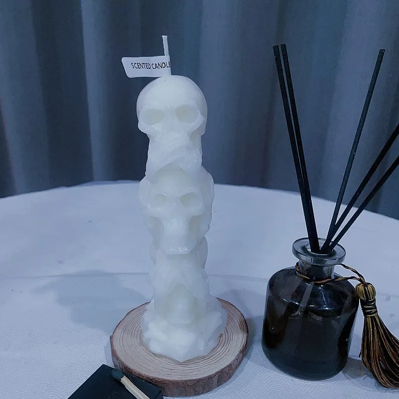 Three Human Skeleton Candle Creative Halloween Horror Series Don't Look ...