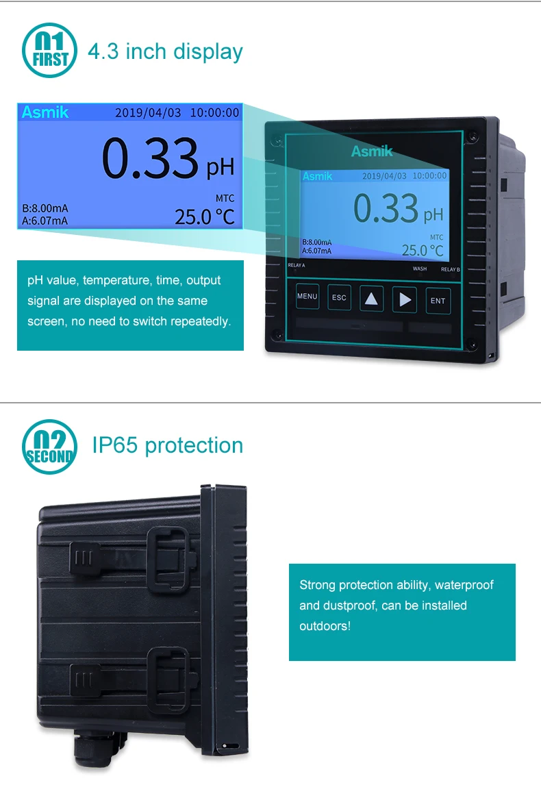 Ph Monitoring System Wastewater Ph-tester Waterproof Ph/tds/orp Tester ...