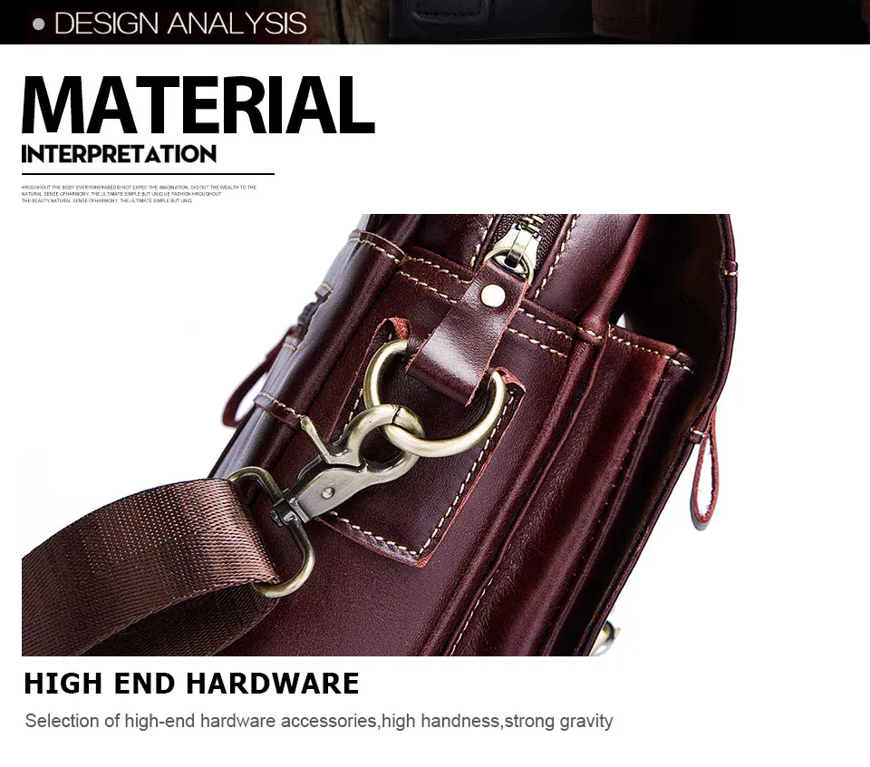 HUMERPAUL Small Genuine Leather Bags for Men High Quality Travel Cross ...