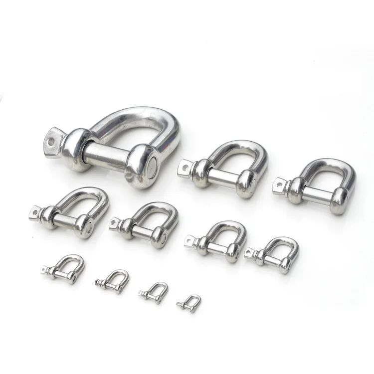 Stainless Steel D Shackle - High-Strength Marine Rigging