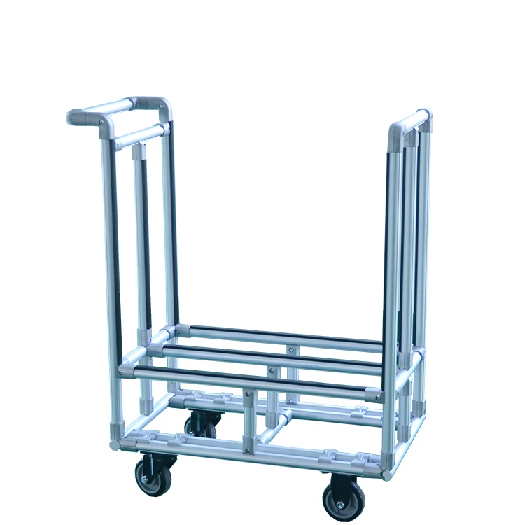 Aluminium Profile Industrial Trolley - Multilayer Hand Push
