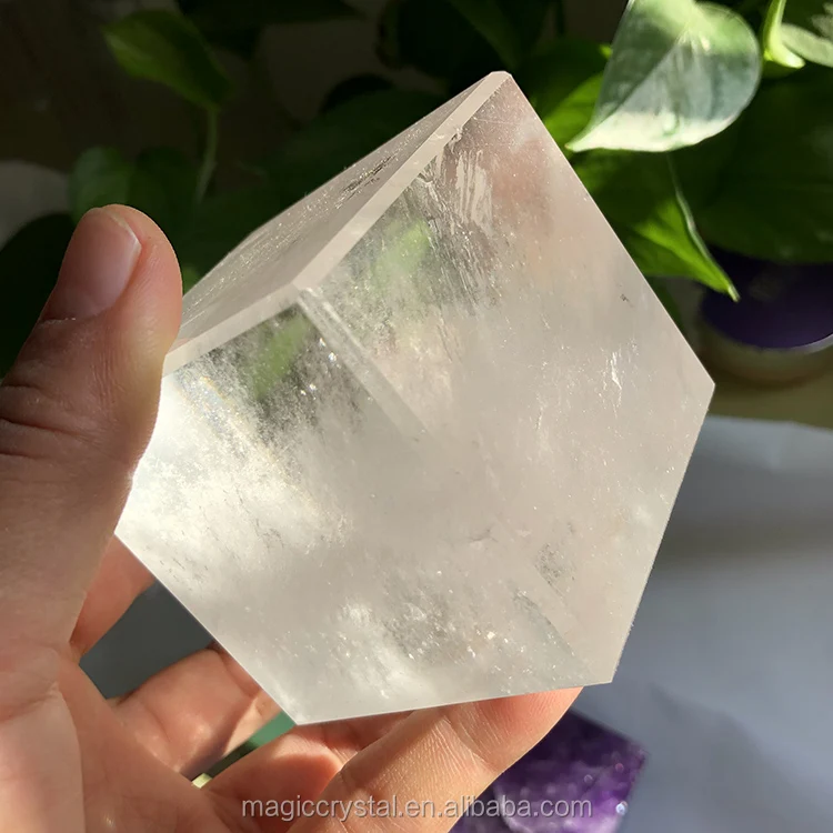 Factory Produce Customized Hand Carved Natural Clear Quartz Blank Cube ...