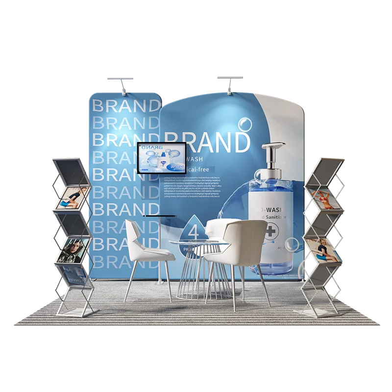 Portable Aluminum Display System Design Trade Show Booth With Shelf For Exhibition - Buy ...