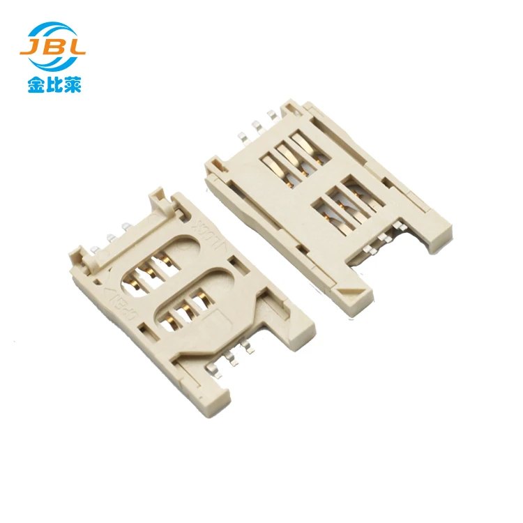 amphenol sim card connectors 6 pin all plastic sockets