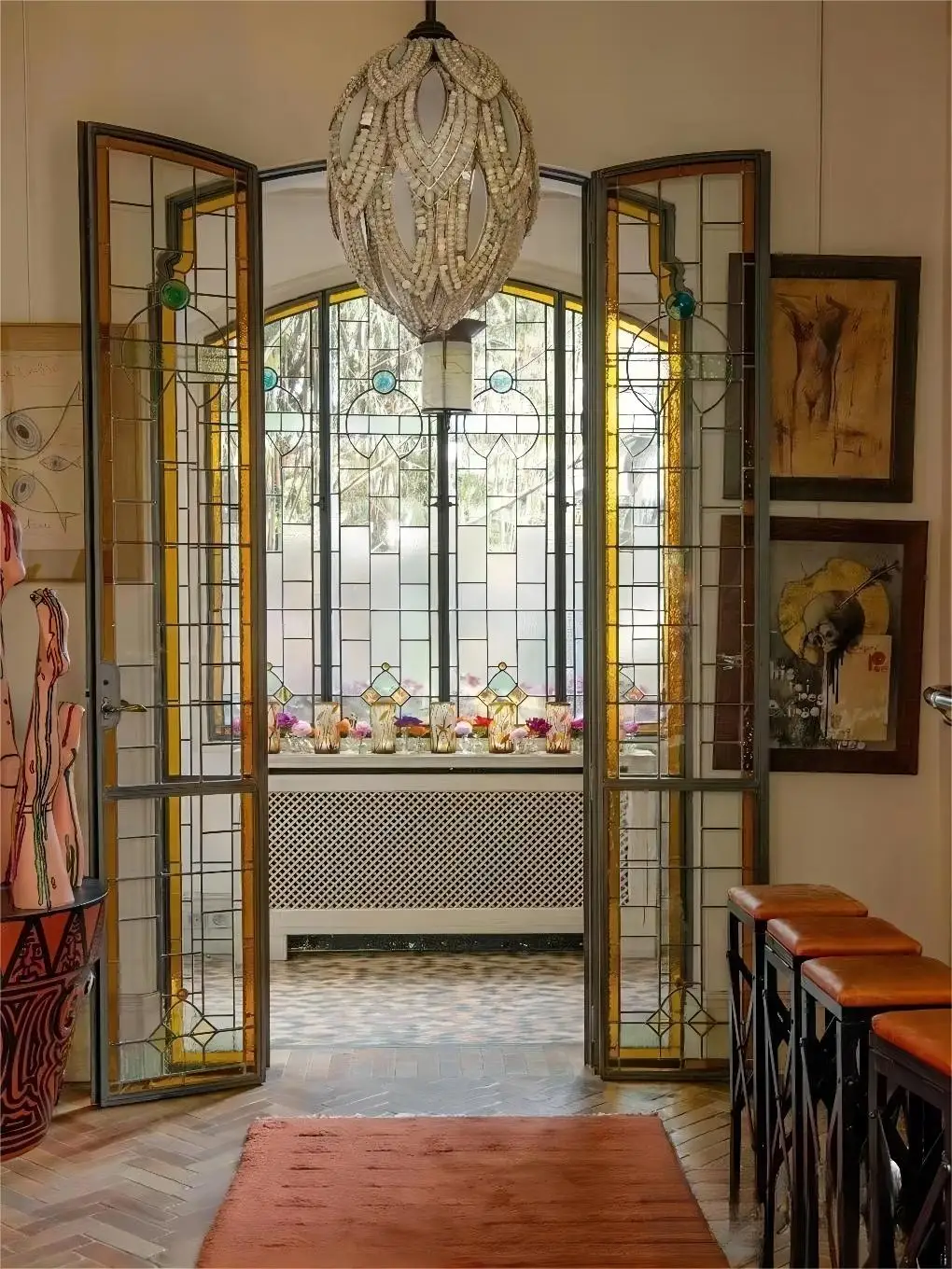 Art Handmade Inlay Stained Glass Windows Decorative Stained Glass ...