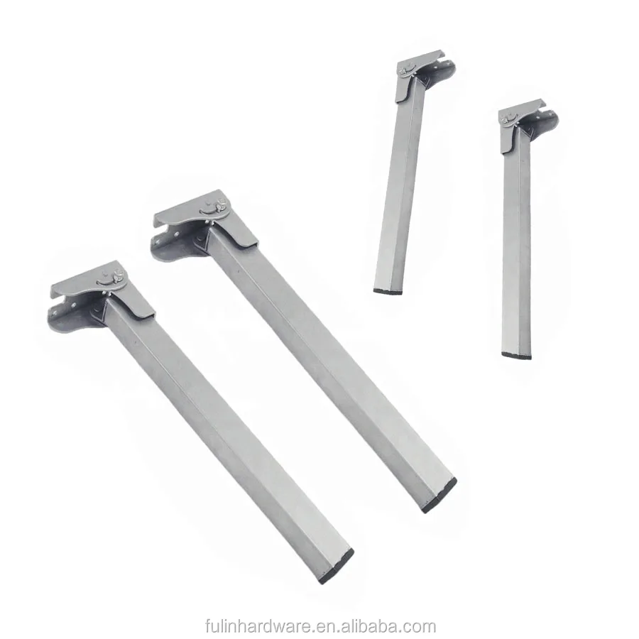 Industrial Metal Folding Table Legs Iron Adjustable Leg Folding Dining ...